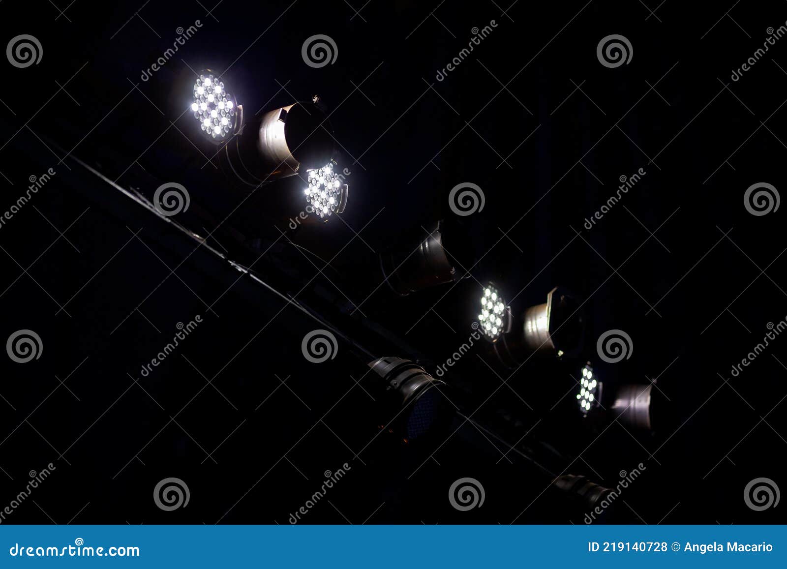 The set of theater lights. stock photo. Image of lights - 219140728