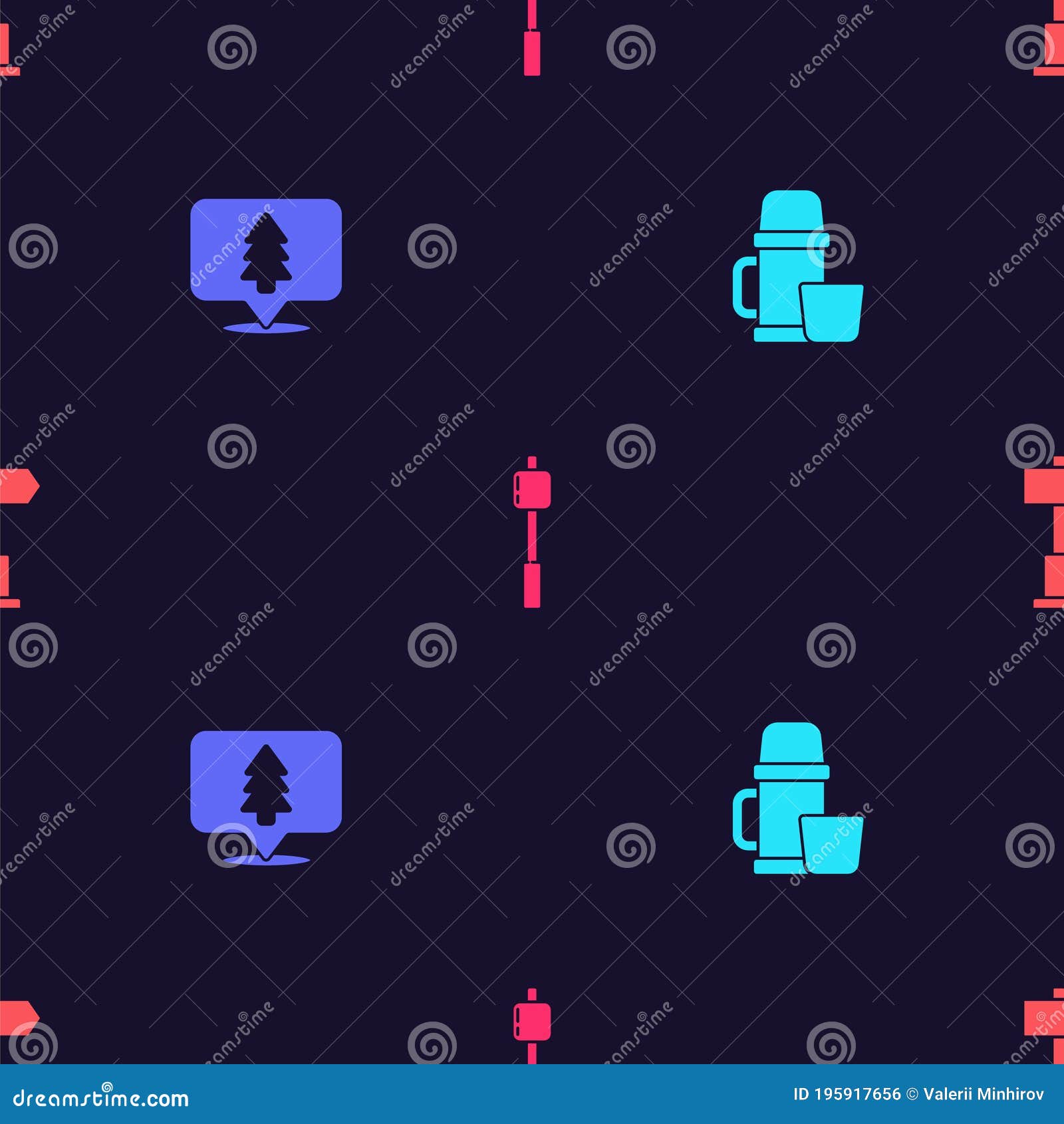 Set Thermos Container And Cup, Location Of The Forest, Marshmallow ...