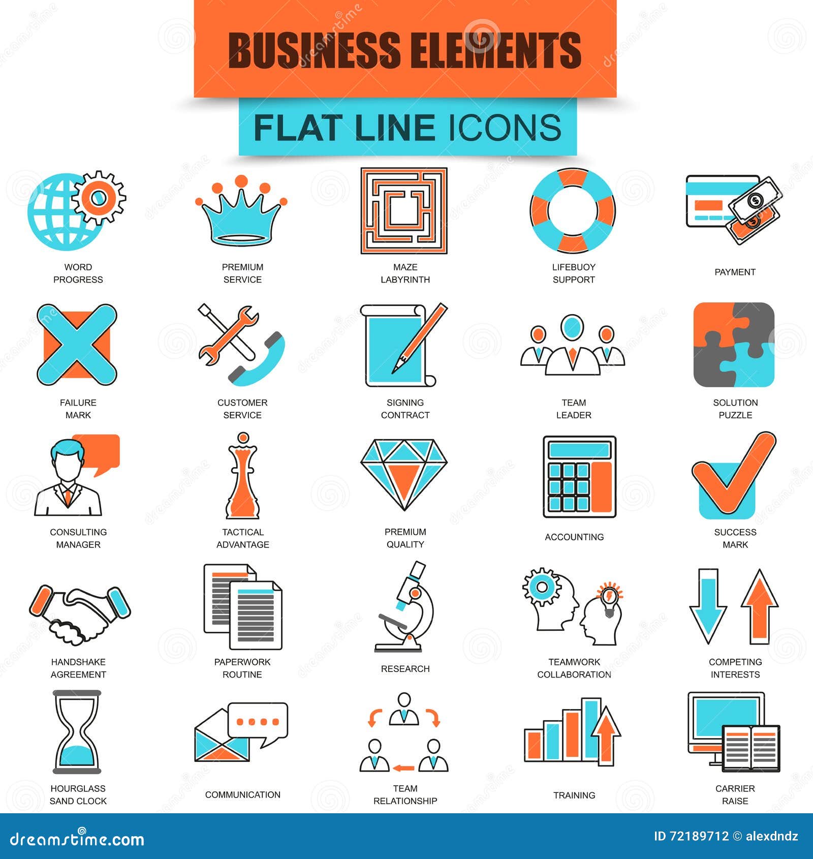 Set of Thin Line Icons Doing Business Elements Stock Vector ...