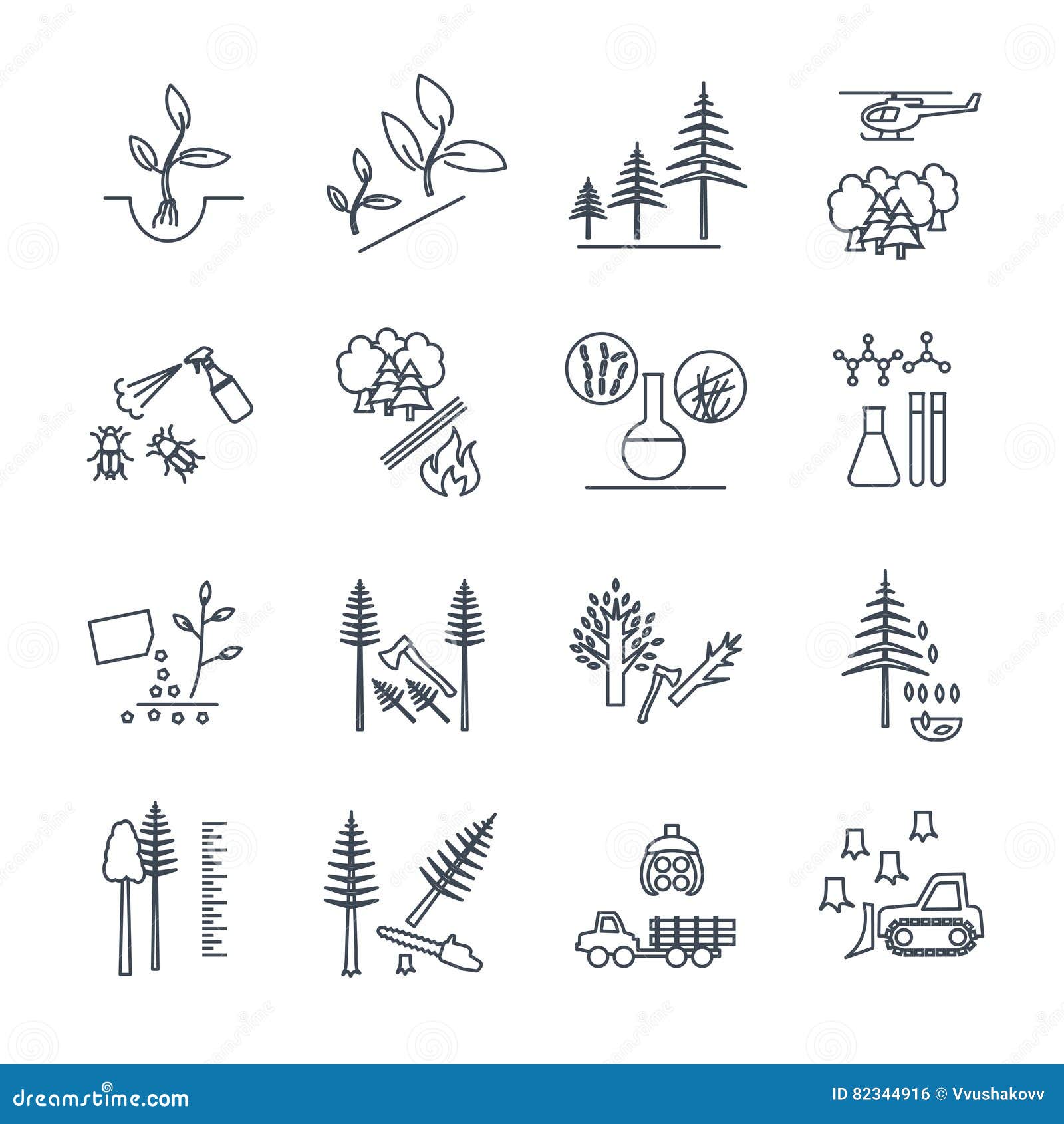Forestry Grapple Skidder Tracked Vehicle Icon Vector Illustration ...