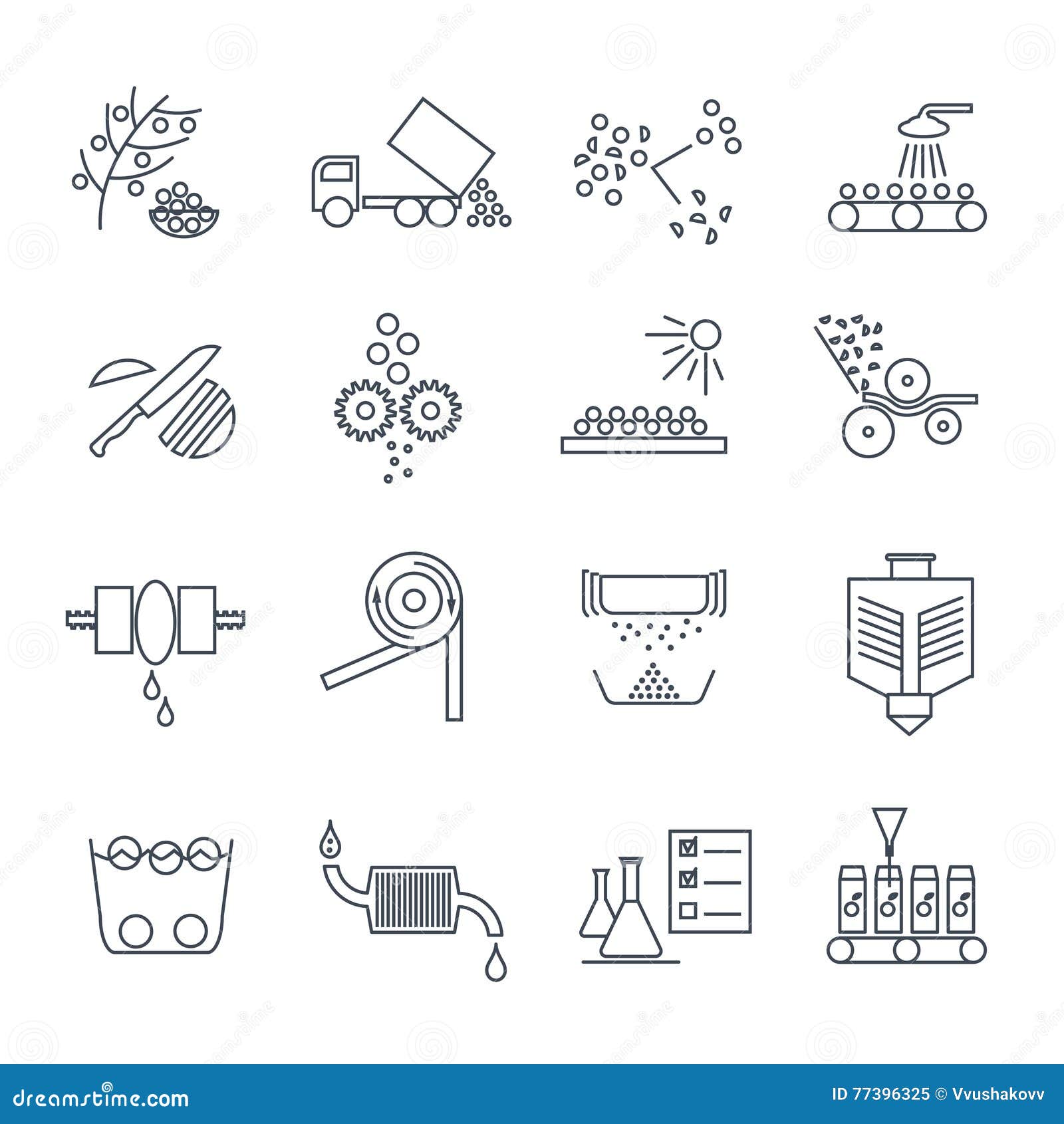 Juice Production Line Composition Vector Illustration | CartoonDealer ...