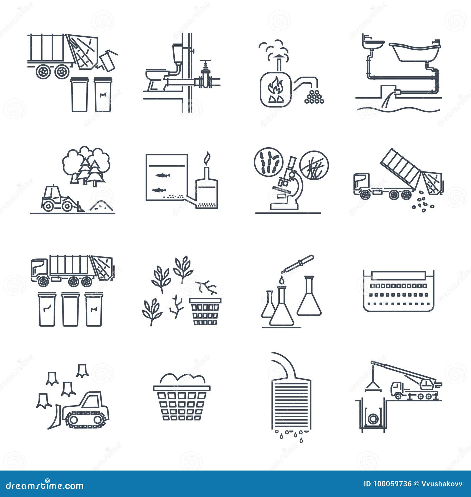 Garbage Refuse Isometric Flowchart Vector Illustration | CartoonDealer ...