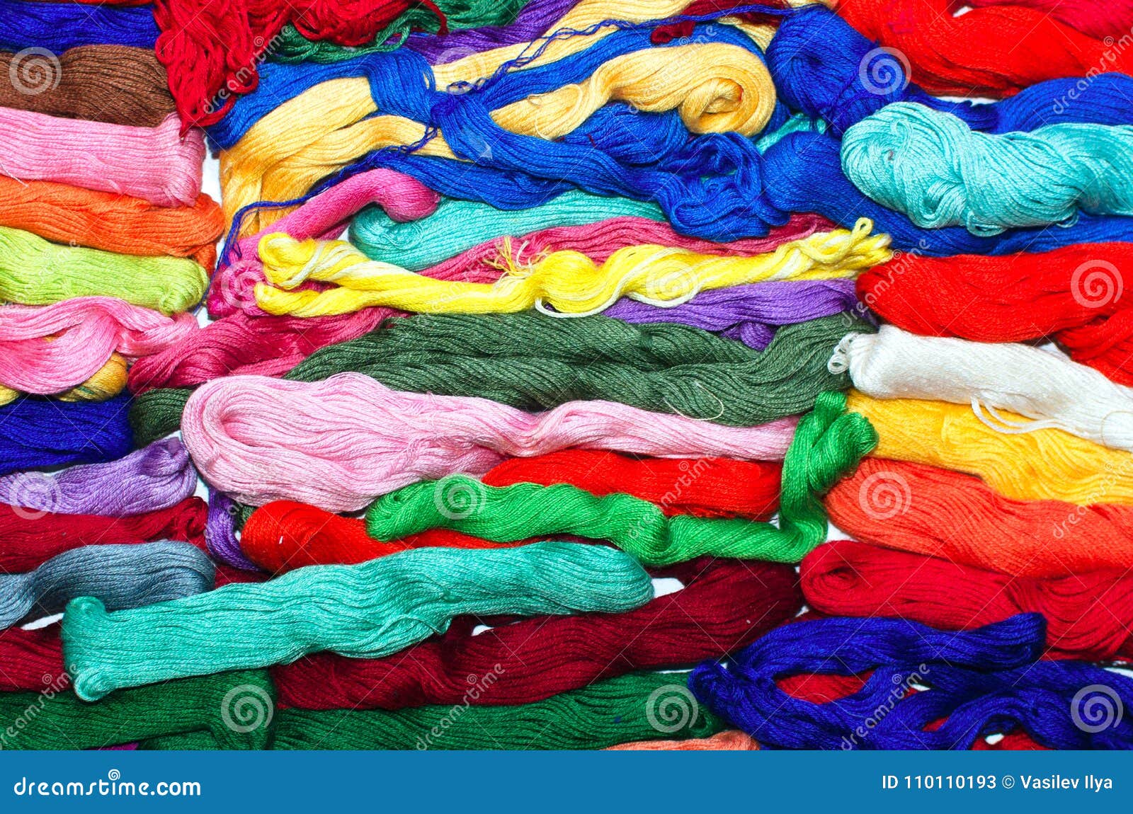 Multi-colored Embroidery Floss Background Stock Image - Image of ...