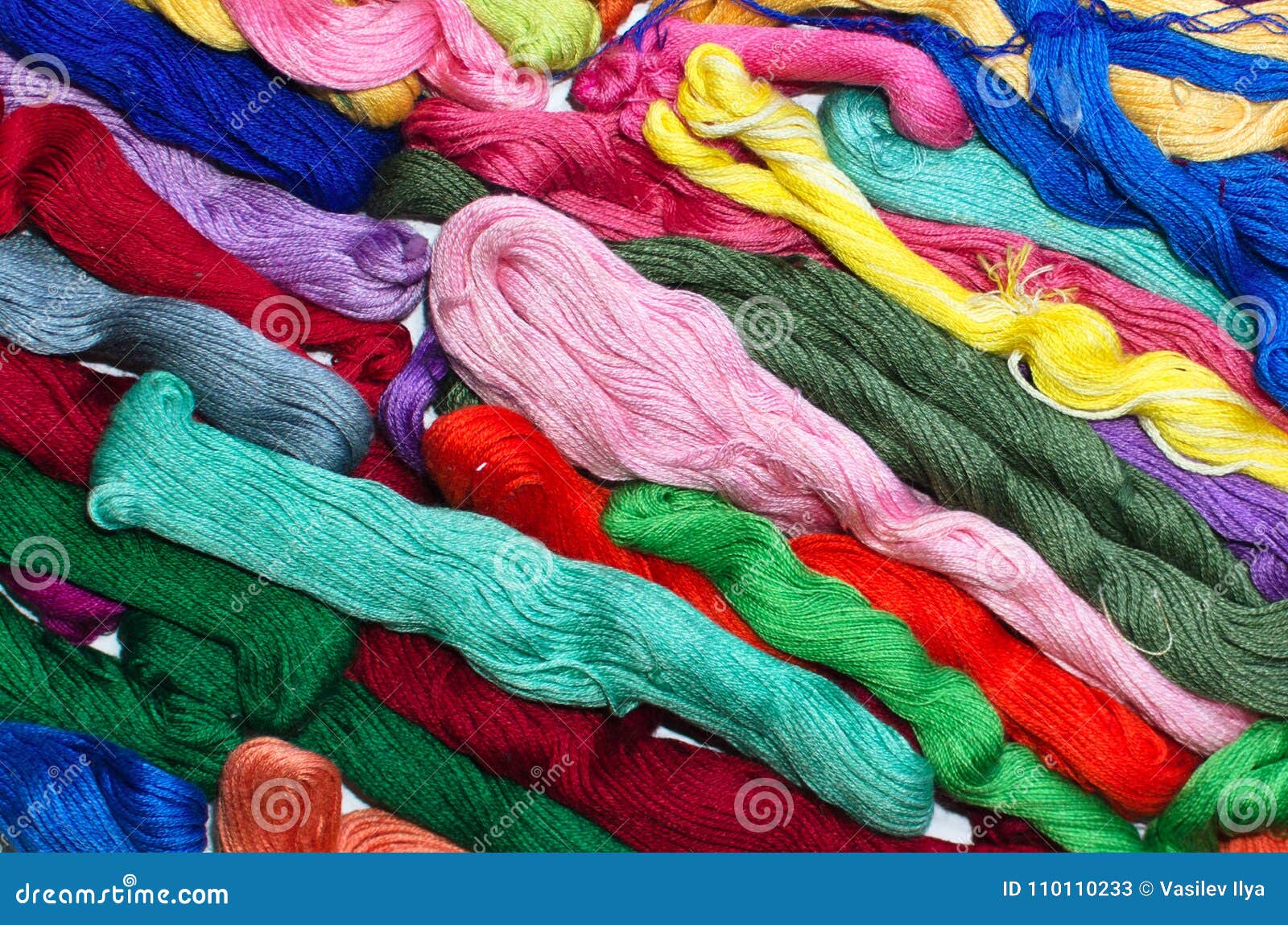 Multi-colored Embroidery Floss Background Stock Image - Image of ...