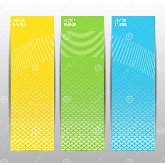 Set of Three Abstract Banners Stock Vector - Illustration of border ...