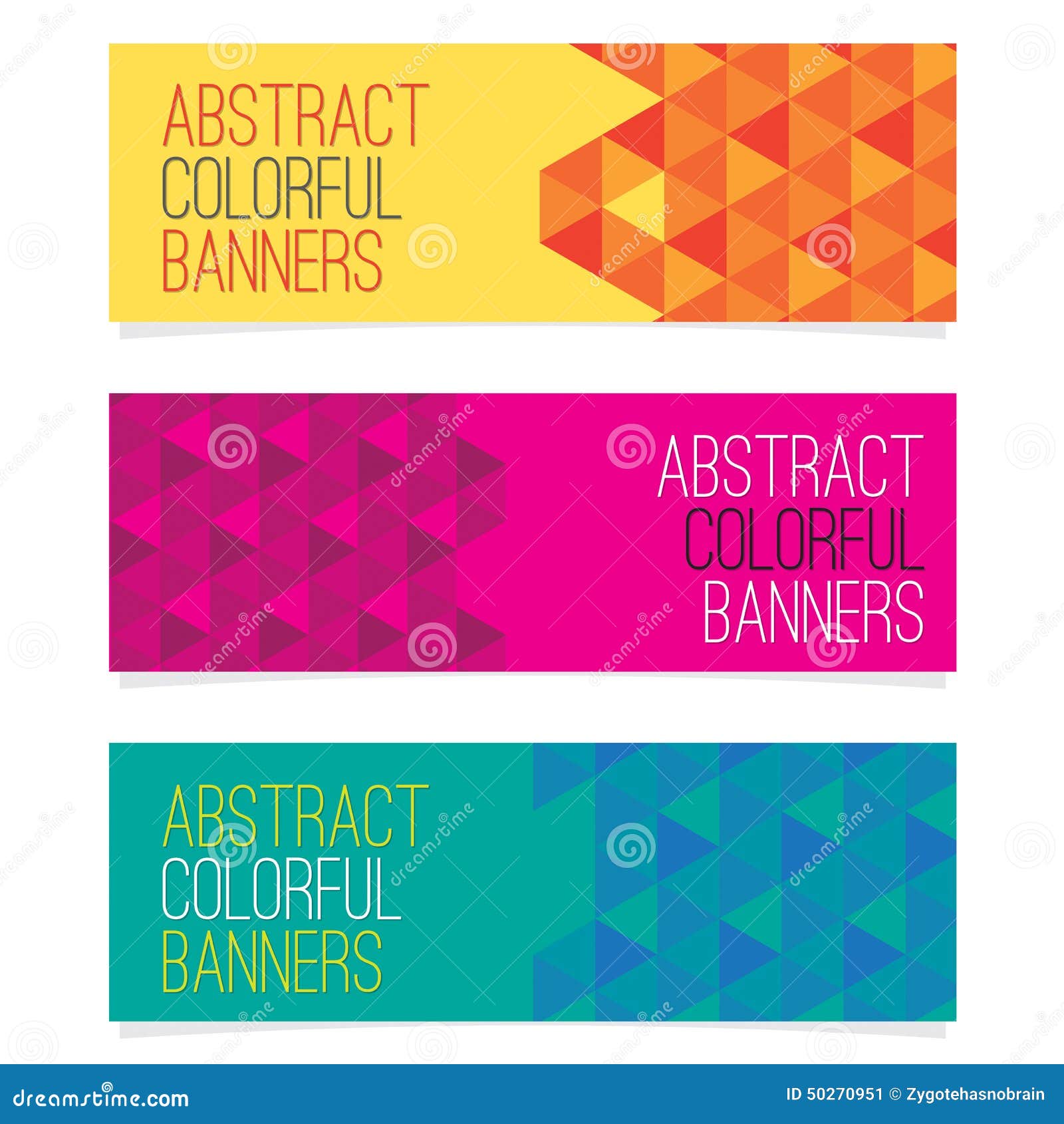 Set of Three Abstract Banners Stock Vector - Illustration of colorful ...