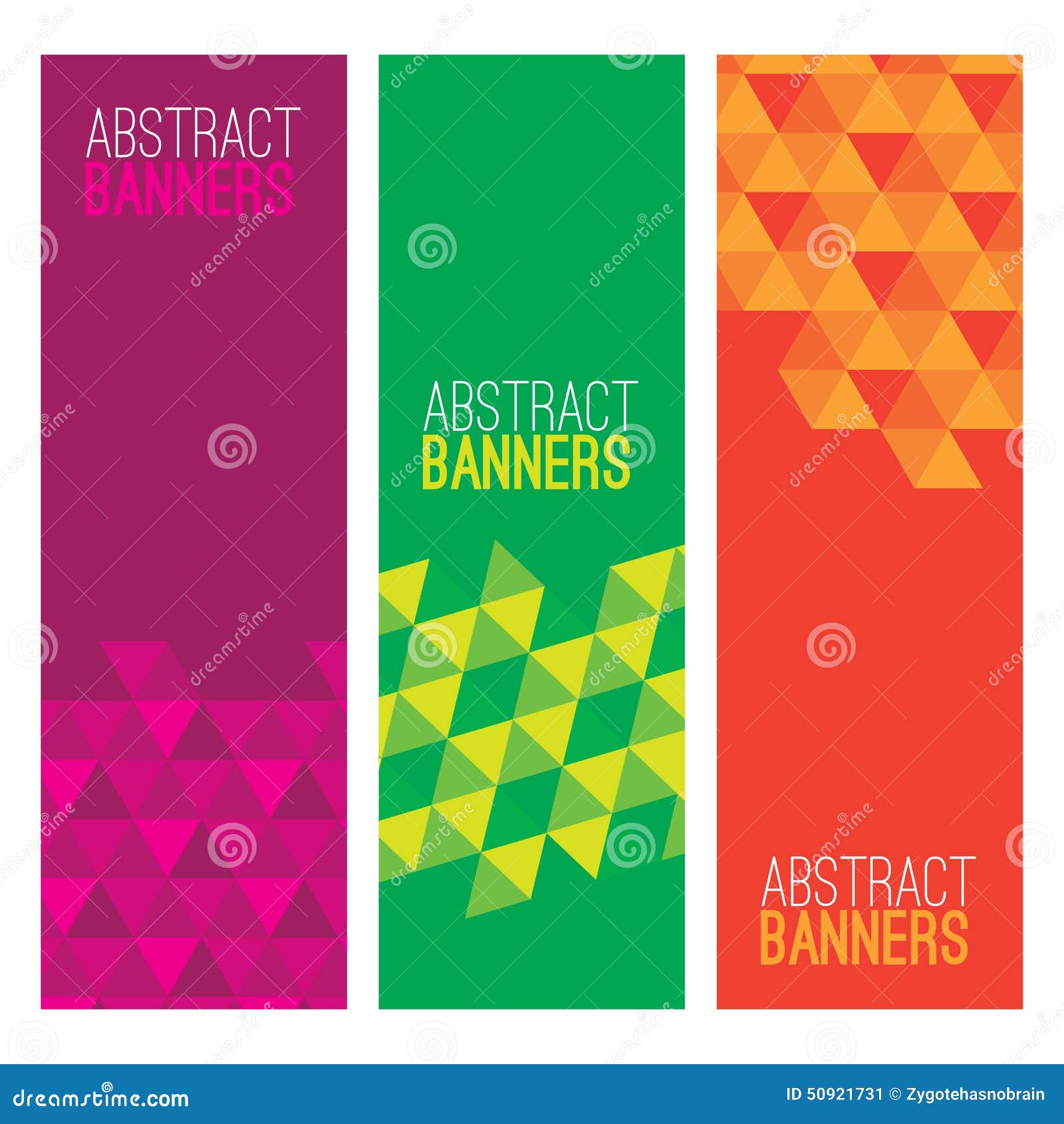Set of Three Abstract Banners Stock Vector - Illustration of modern ...