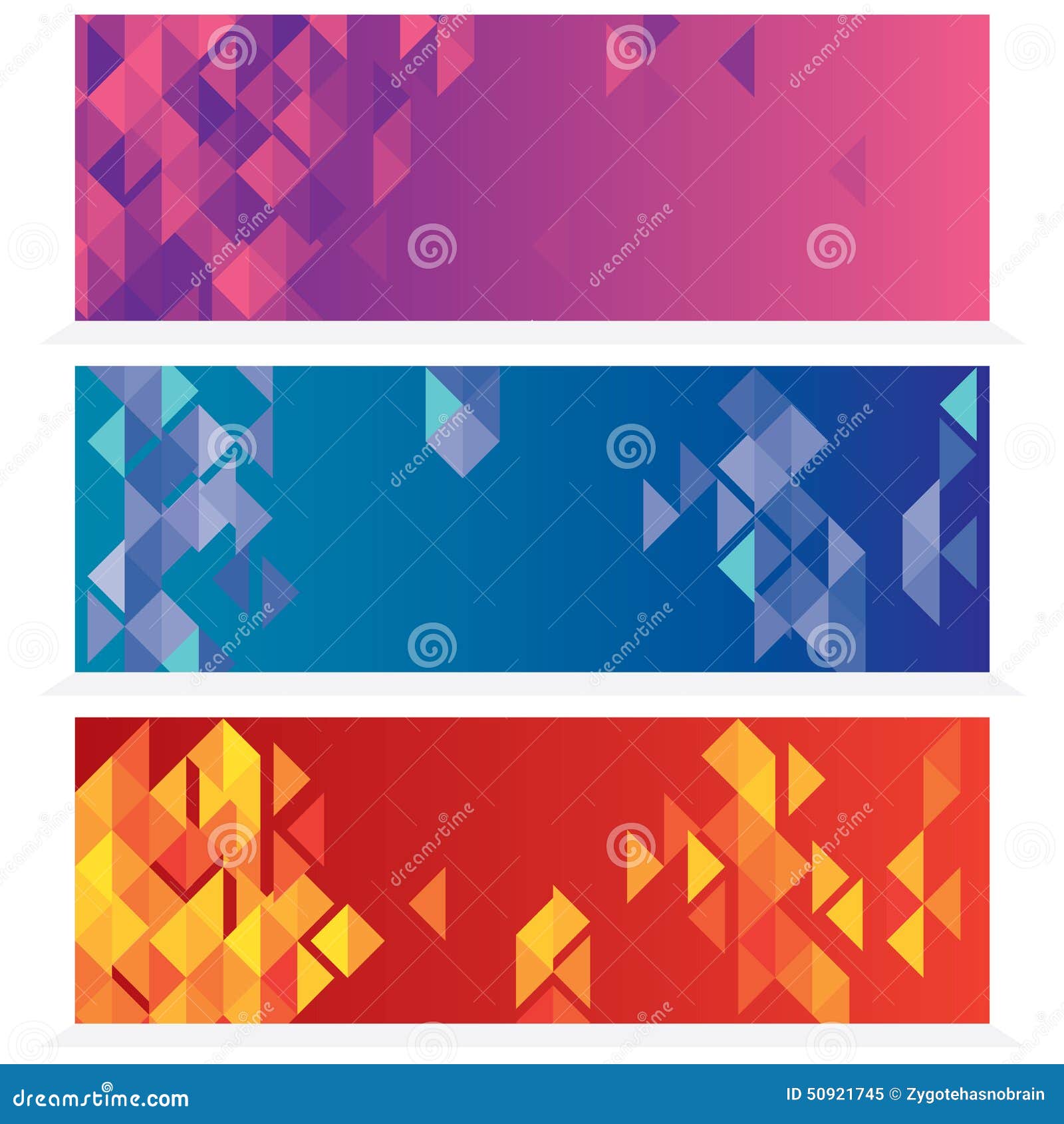 Set of Three Abstract Banners Stock Vector - Illustration of three ...