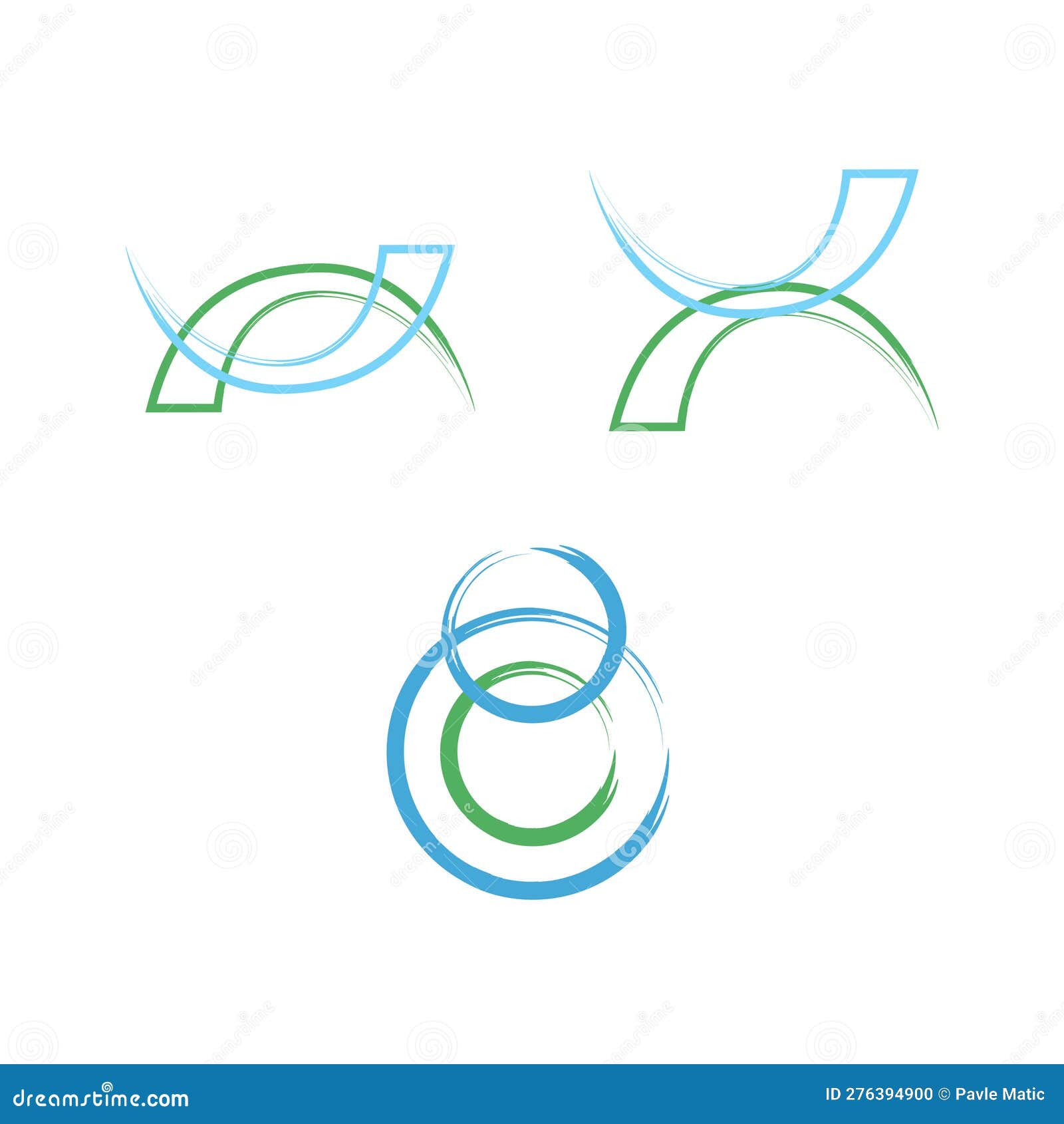 Set of Three Abstract Icons Stock Vector - Illustration of isolated ...