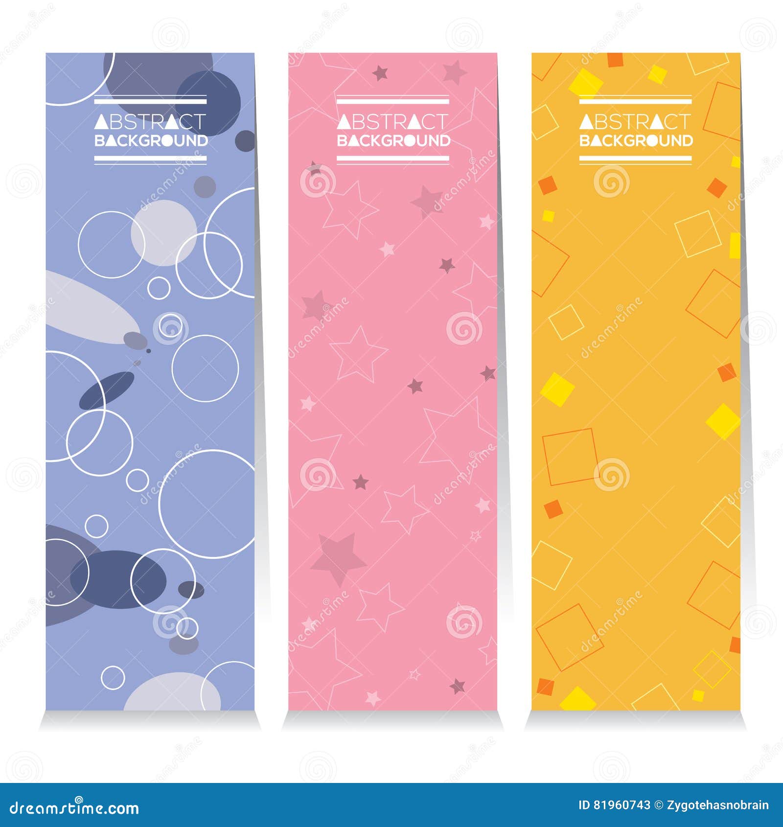 Set of Three Abstract Vertical Banners Stock Vector - Illustration of ...