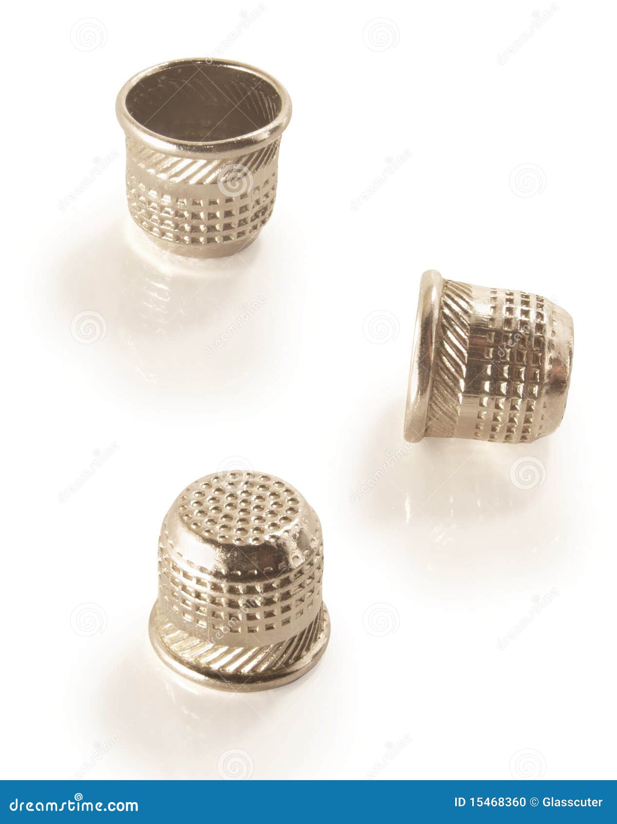A Set of Three Antique Thimbles. Stock Photo - Image of equipment ...