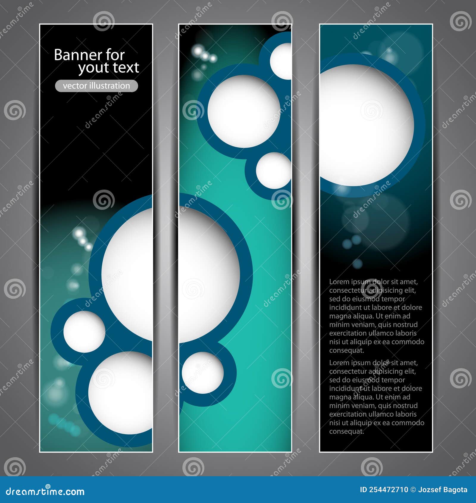Set of Three Banner Designs Stock Vector - Illustration of designs ...