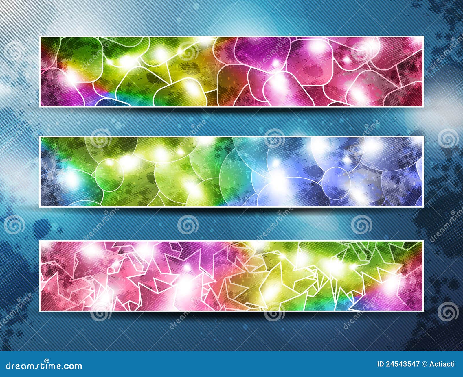 Set of three banners stock vector. Illustration of concept - 24543547