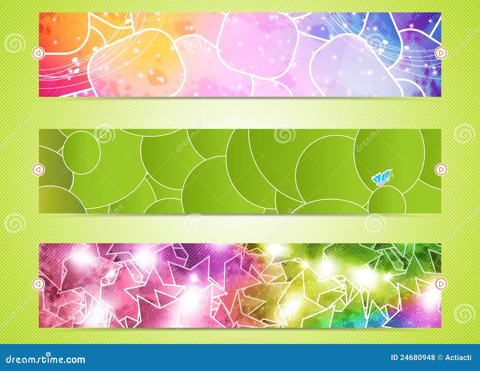Set of three banners stock vector. Illustration of light - 24680948