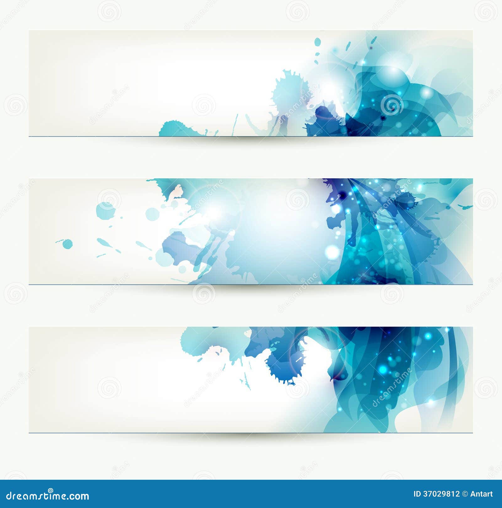 Set of three banners stock vector. Illustration of bright - 37029812