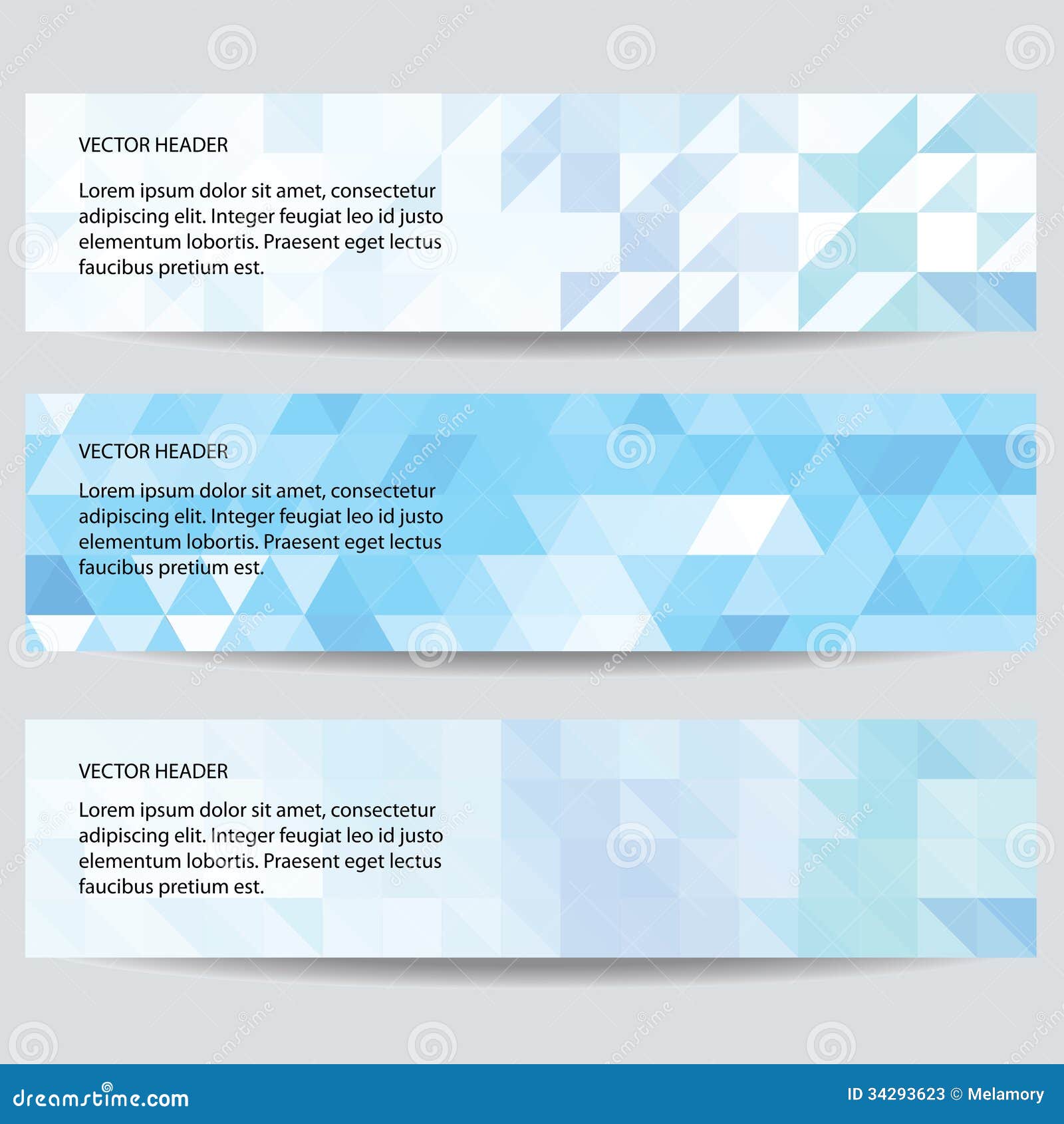 Set of Three Banners, Abstract Headers Stock Vector - Illustration of ...