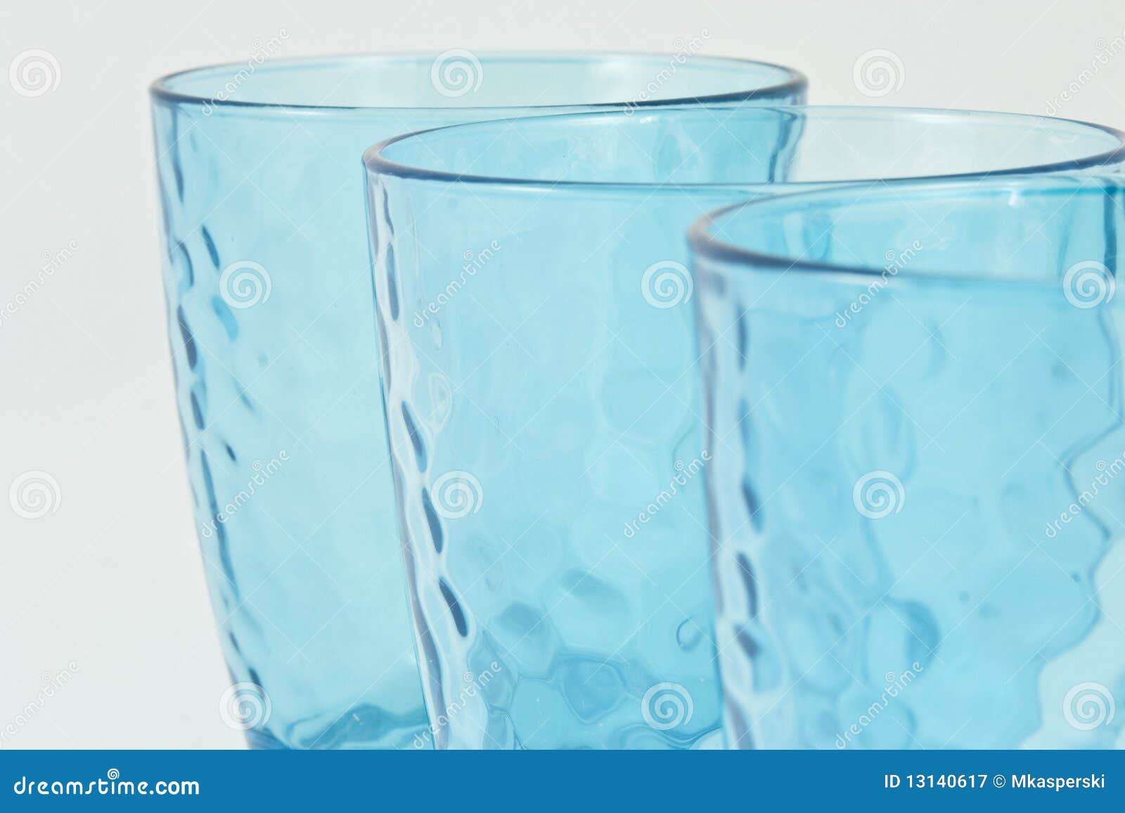 Set of three blue cups stock image. Image of party, drink - 13140617