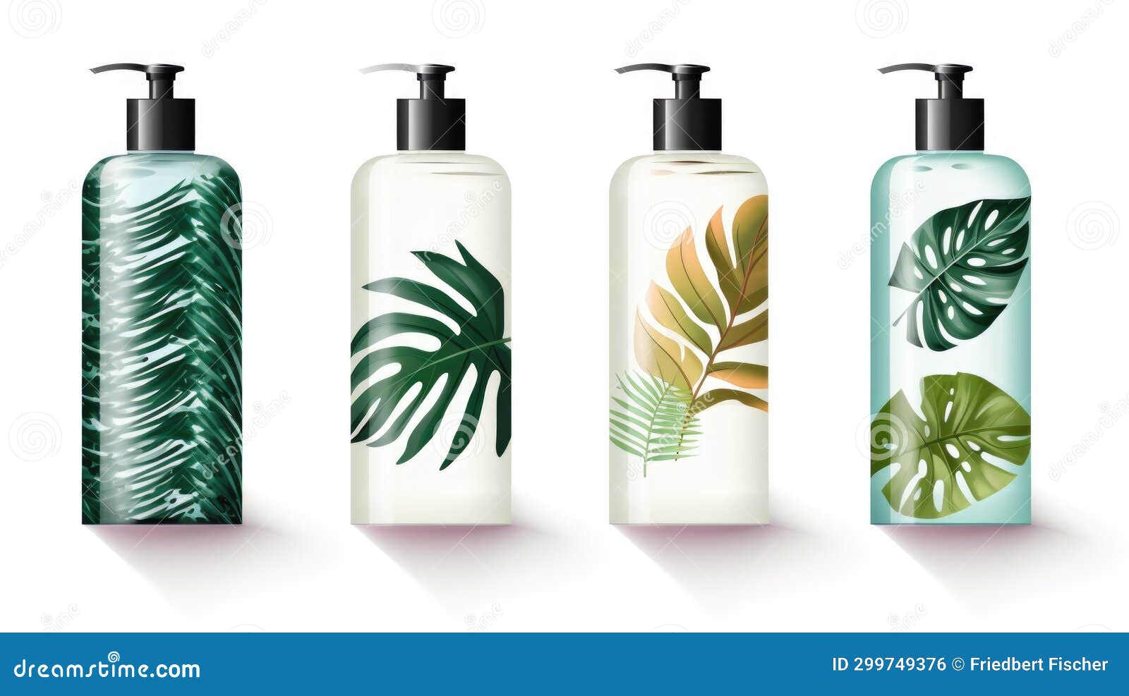 A Set of Three Bottles with Different Types of Soap Stock Illustration ...