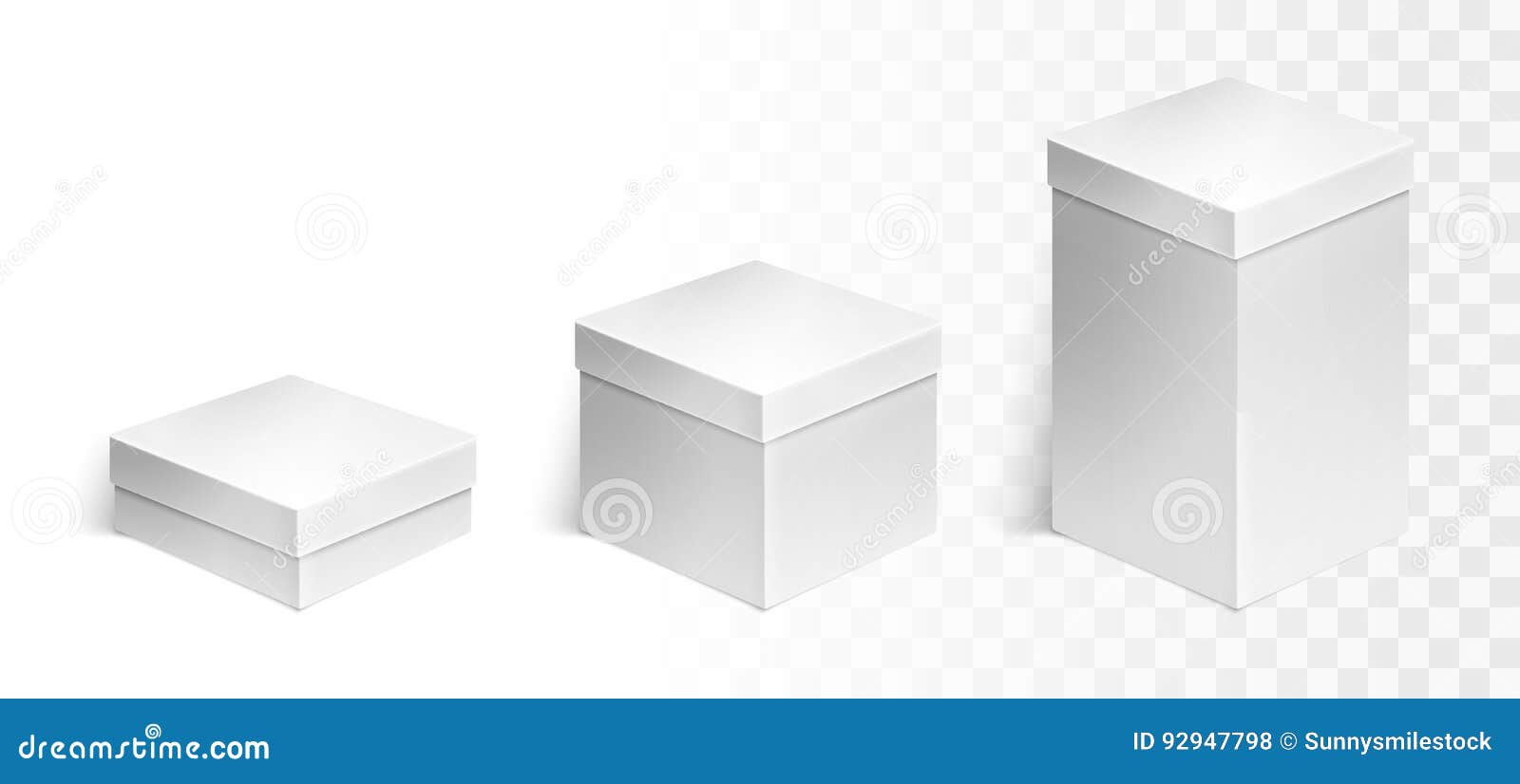 Set of three boxes stock vector. Illustration of label - 92947798