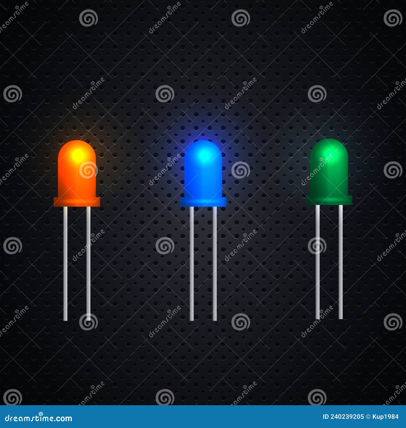Vector Set Of LEDS. Icons For Light-emitting Economical LED Lamps. Led ...