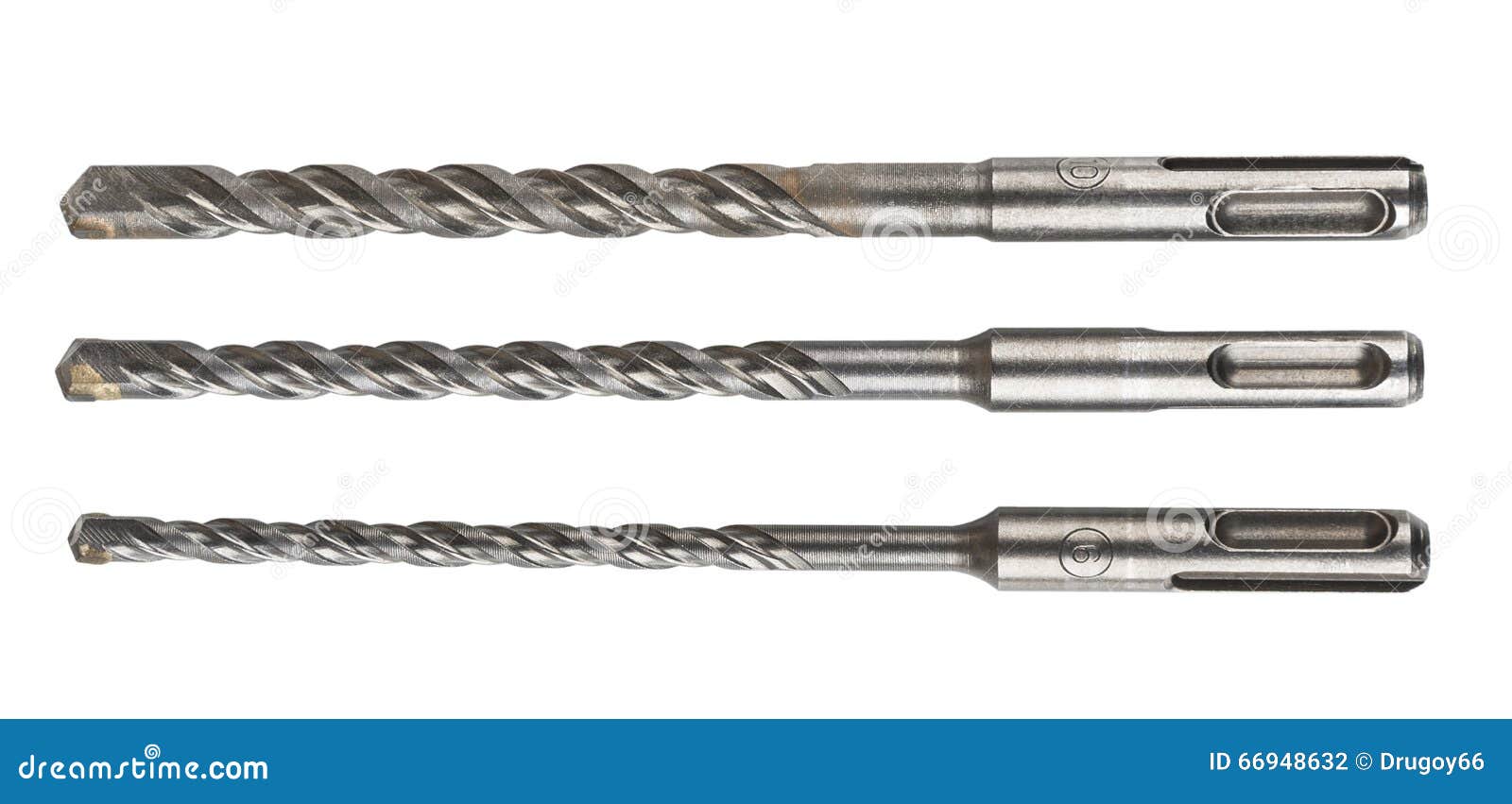 Set of Three Carbide Bits Isolated on White Stock Photo - Image of ...