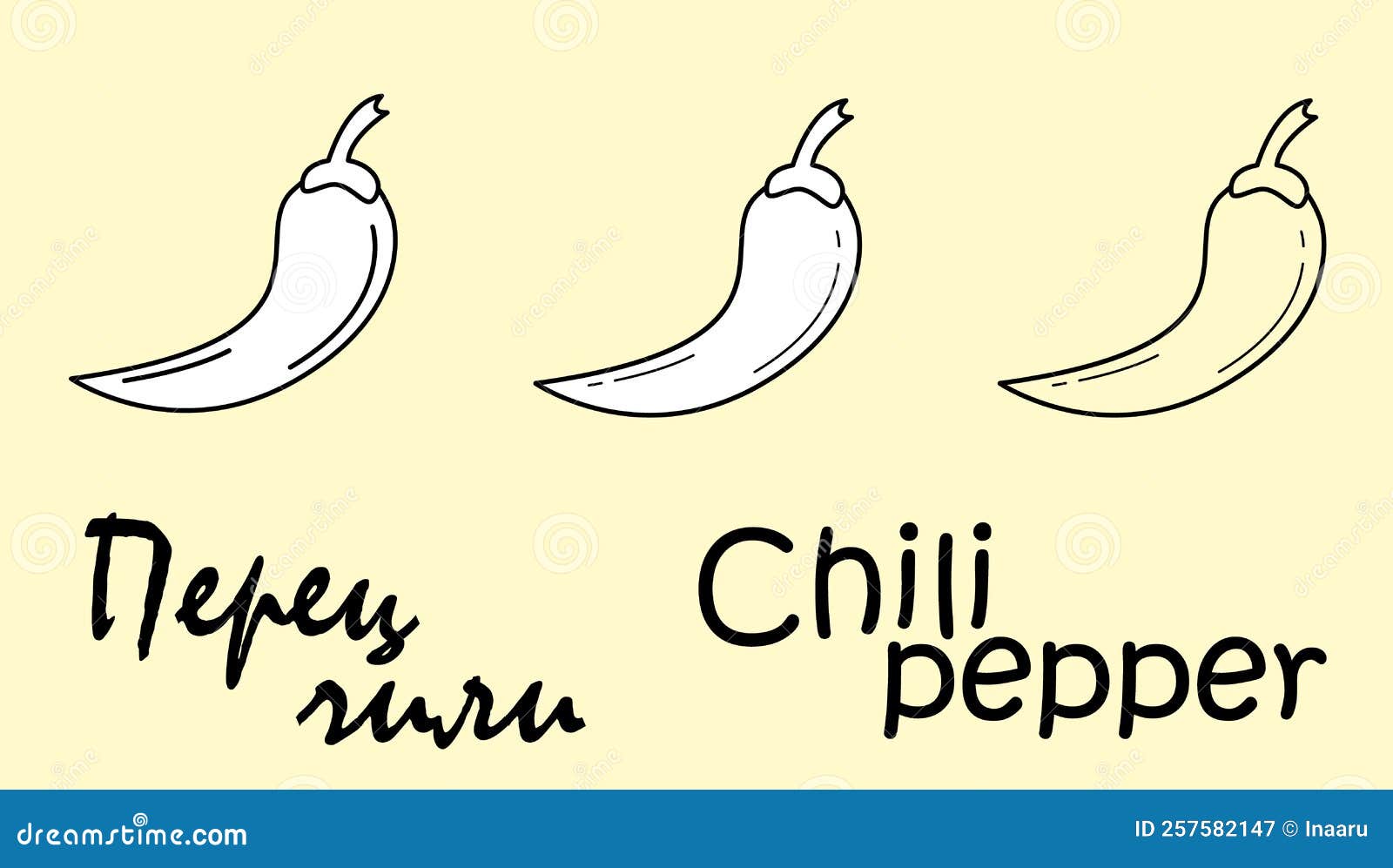 A Set of Three Chili Pepper Objects with the Inscription "chili Pepper ...