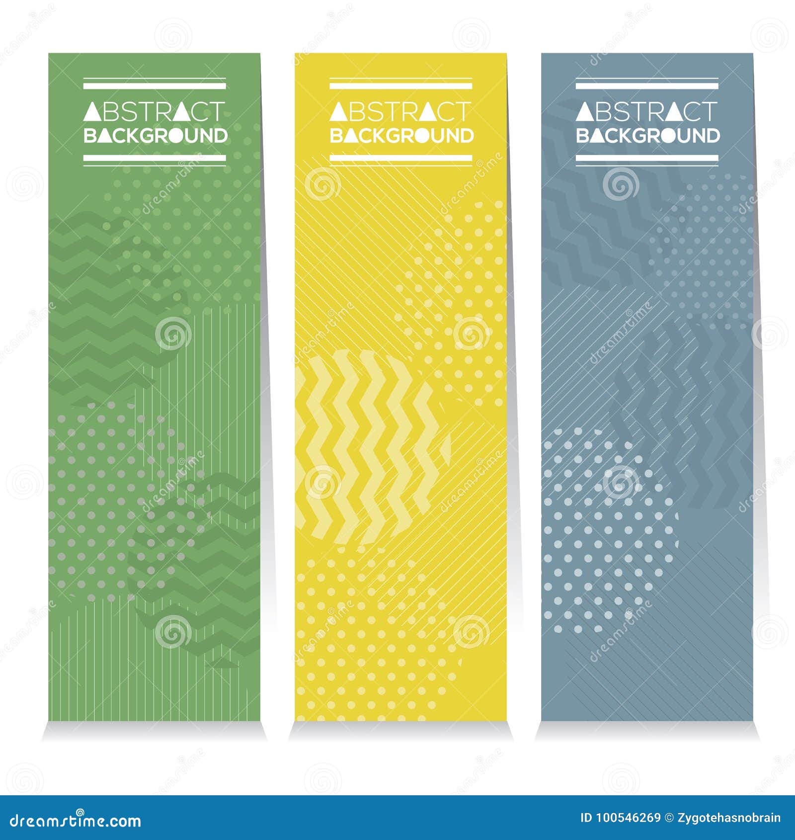 Set Of Three Colorful Abstract Vertical Banners Stock Vector