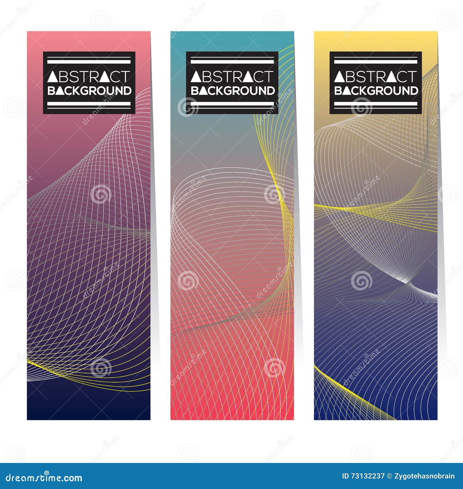 Set of Three Colorful Abstract Vertical Banners. Stock Vector ...