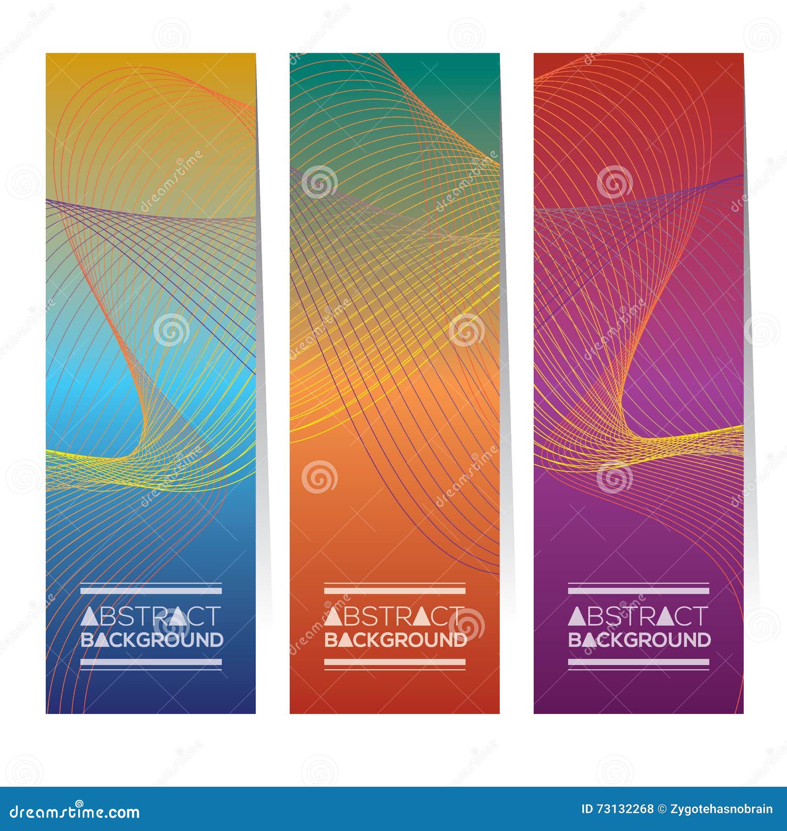 Set of Three Colorful Abstract Vertical Banners. Stock Vector ...