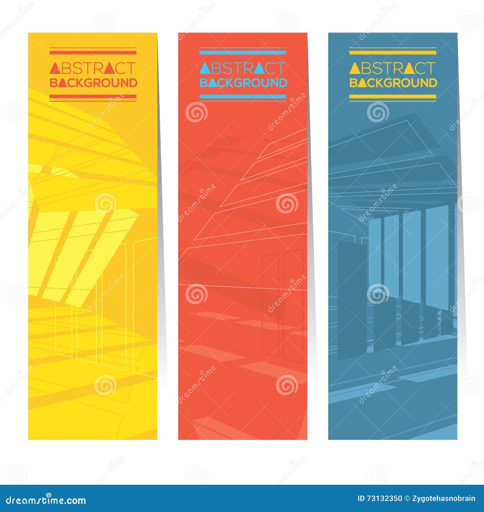 Set of Three Colorful Abstract Vertical Banners. Stock Vector ...