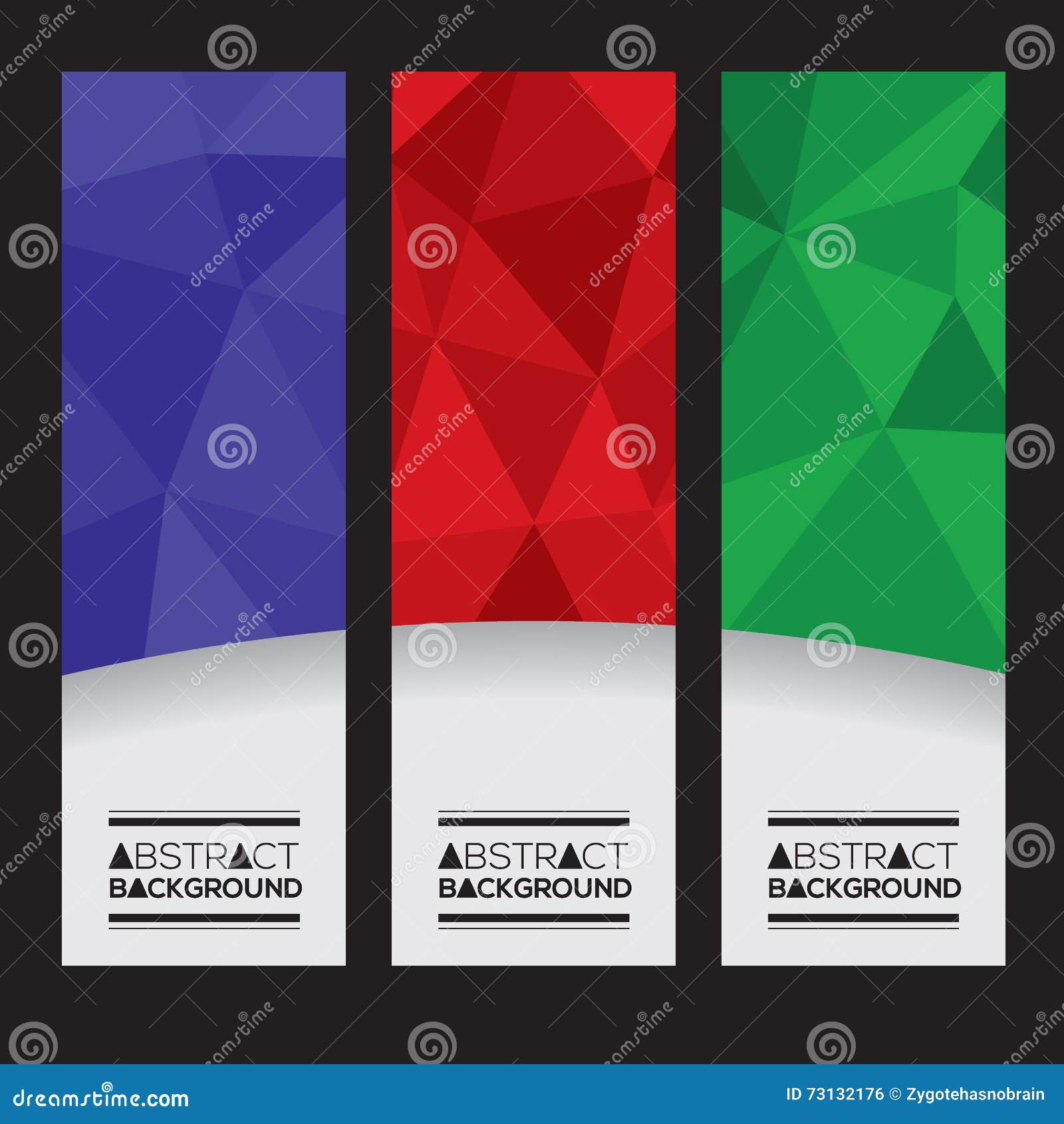 Set of Three Colorful Geometric Vertical Banners. Stock Vector ...