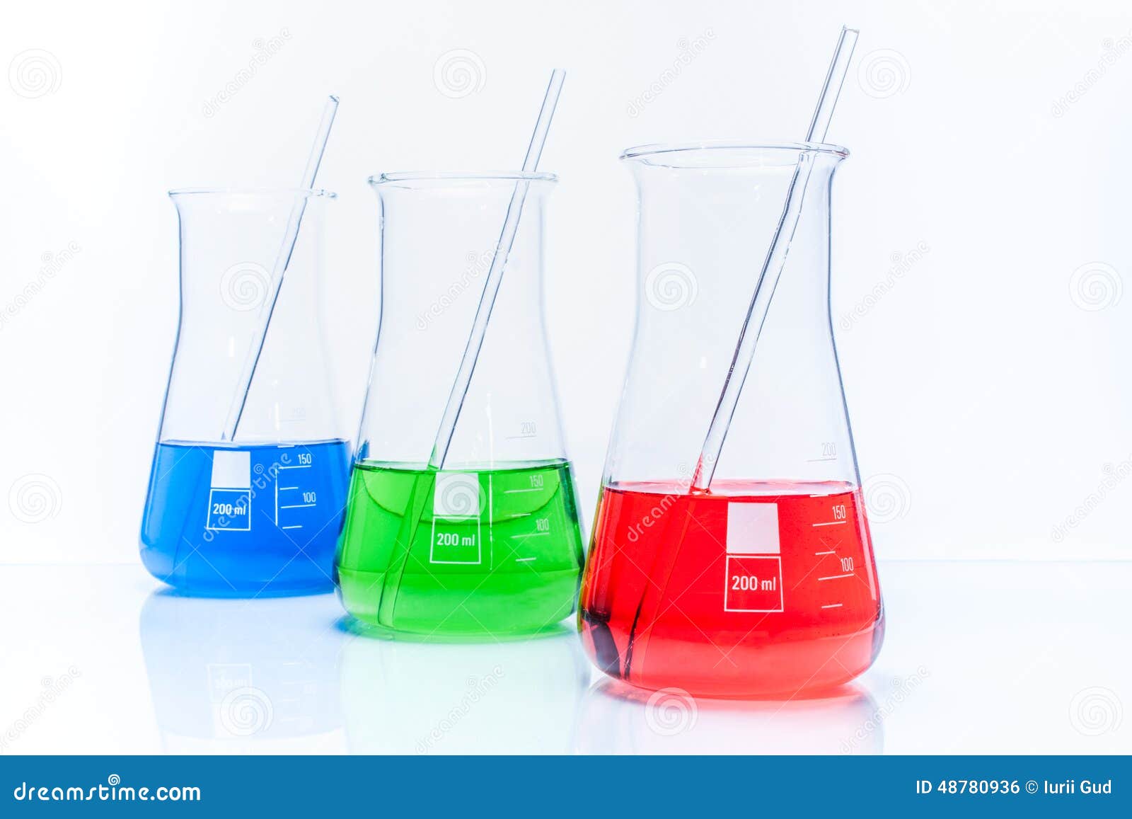 Three Conical Flasks Royalty-Free Stock Photography | CartoonDealer.com ...