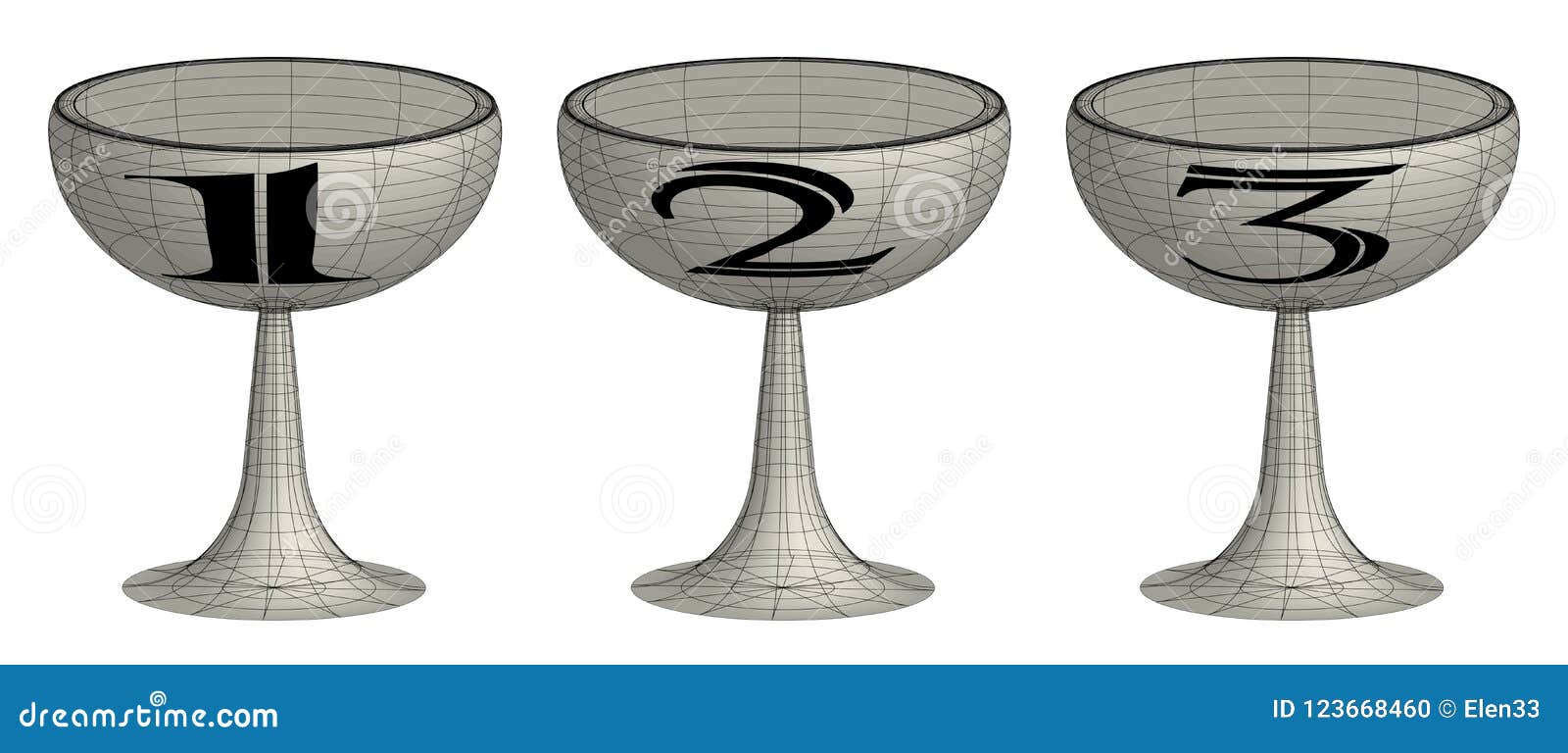 Trophy Cups Infographics Template. First Place Award. Sport Design ...