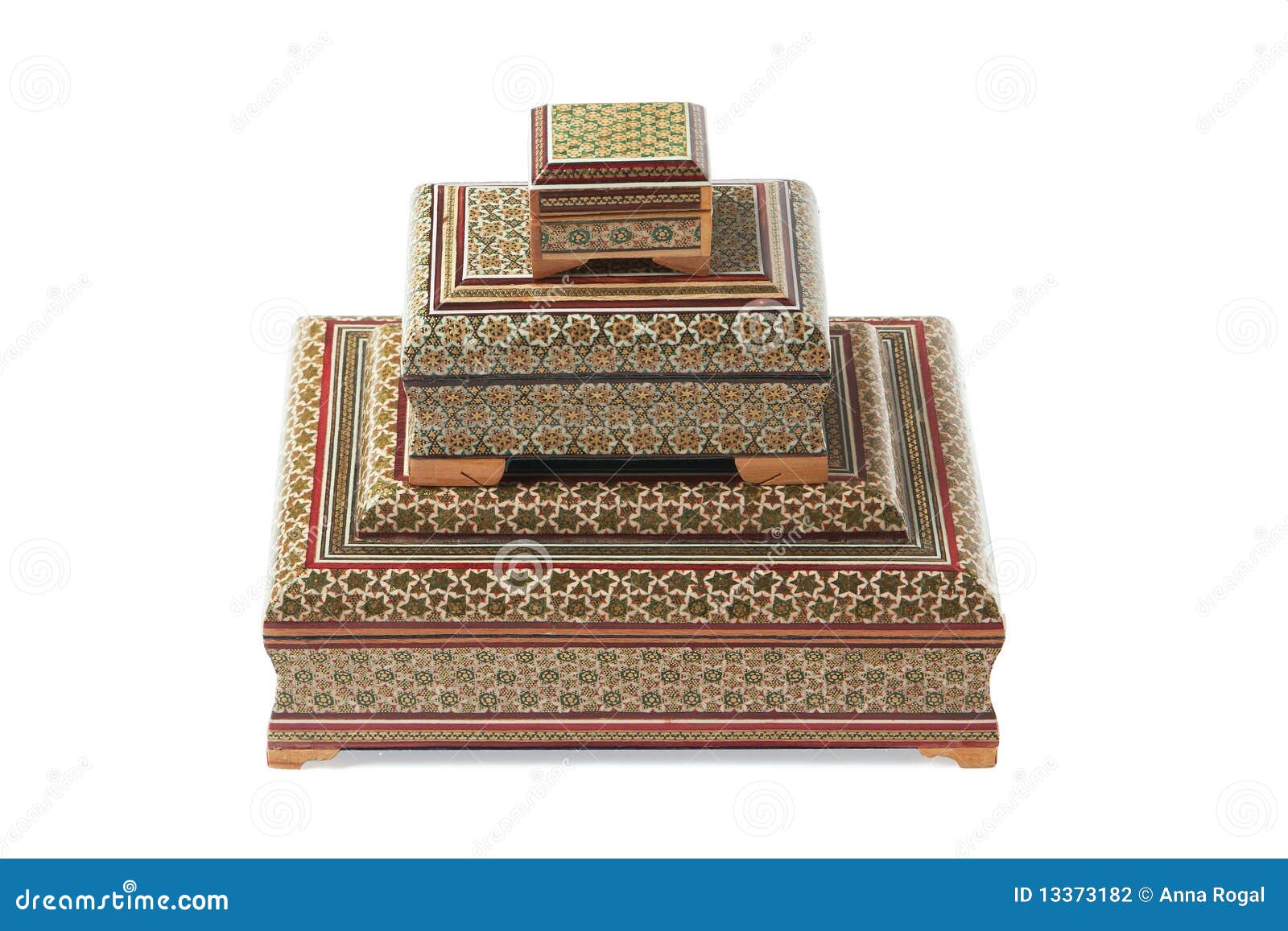 Set of Three Different Caskets. Stock Photo - Image of abstract ...