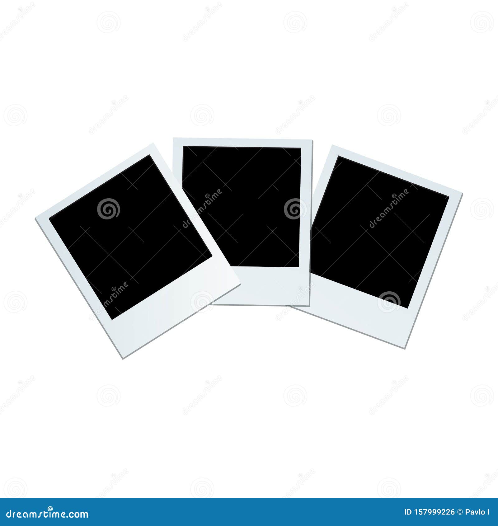 Set of Three Empty Photo Frame - Vector Stock Vector - Illustration of ...