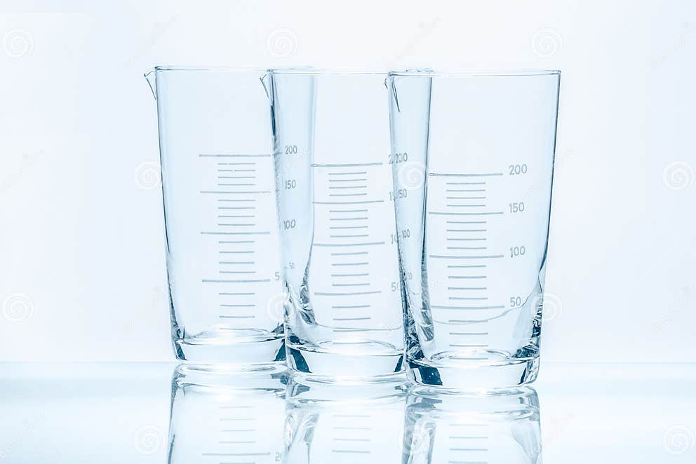 Set of Three Empty Temperature Resistant Conical Beakers for ...