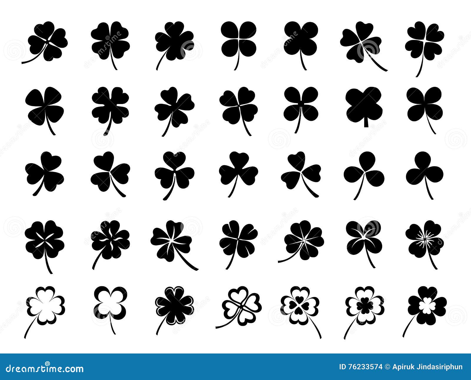 Four Leaf Clover Black And White Tattoo