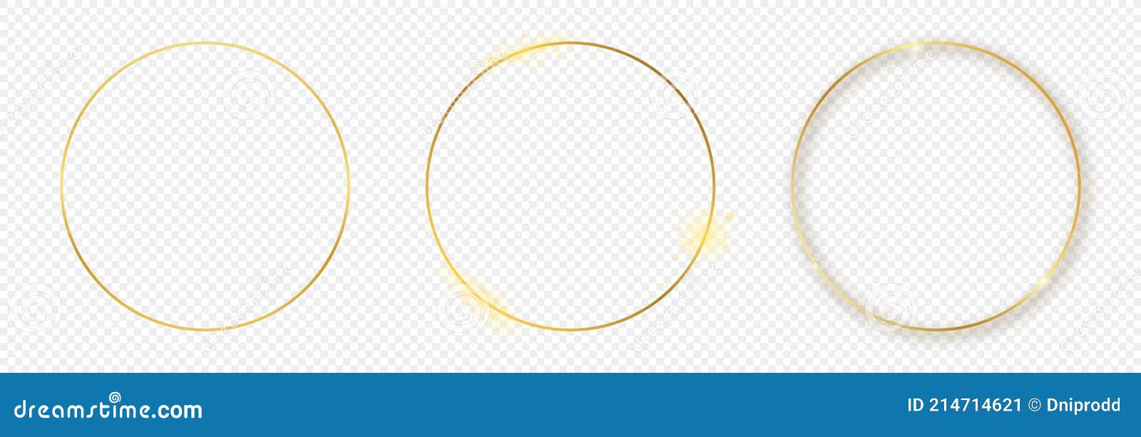 Gold glowing circle frame stock vector. Illustration of glow - 214714621