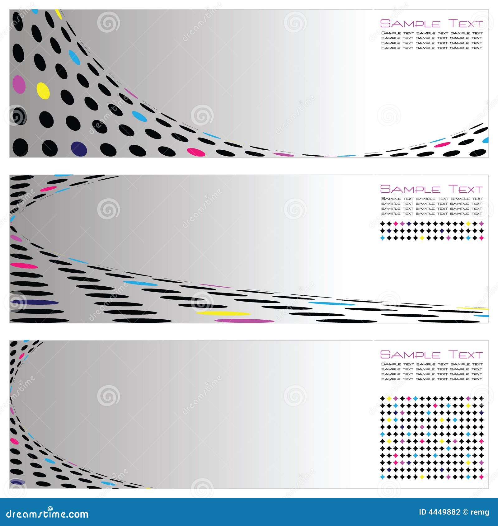 Set of Three High Quality Template Abstract Backg Stock Illustration ...