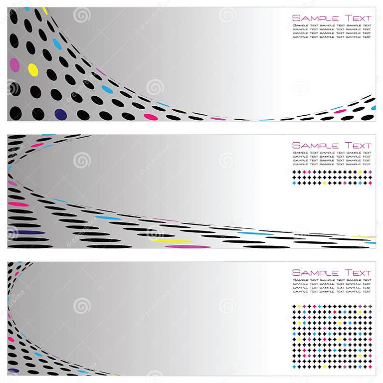 Set of Three High Quality Template Abstract Backg Stock Illustration ...