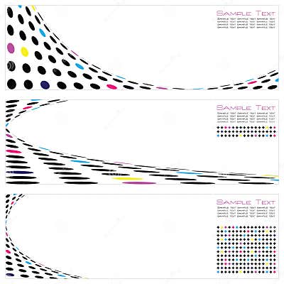 Set of Three High Quality Templates Stock Illustration - Illustration ...