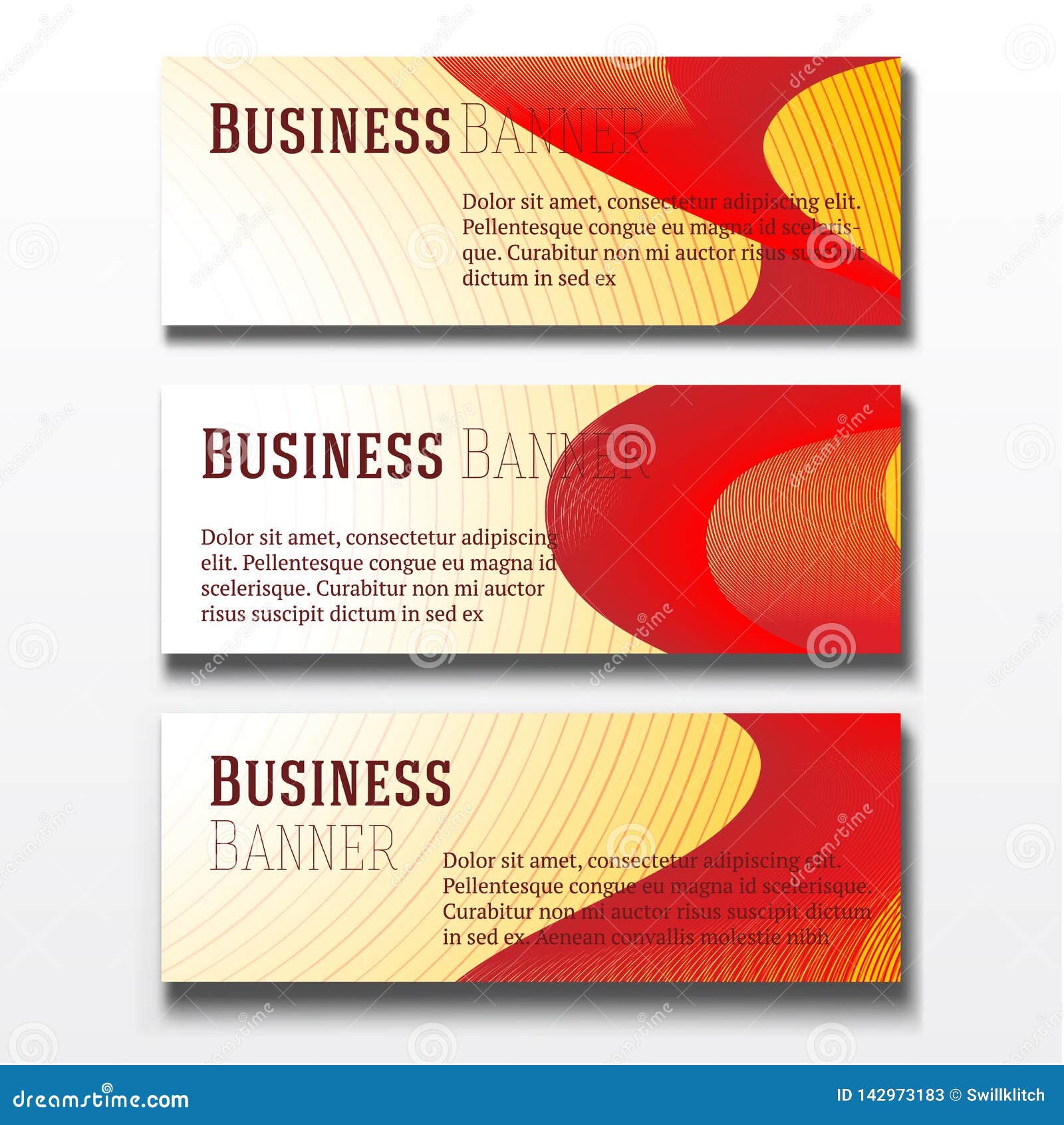 Set of Three Business Banners Stock Vector - Illustration of decorative ...
