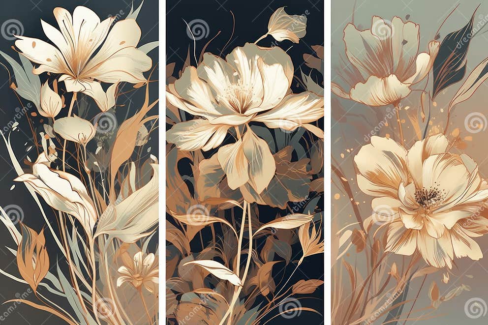 A Set of Three Images for Creative Projects . Stock Illustration ...