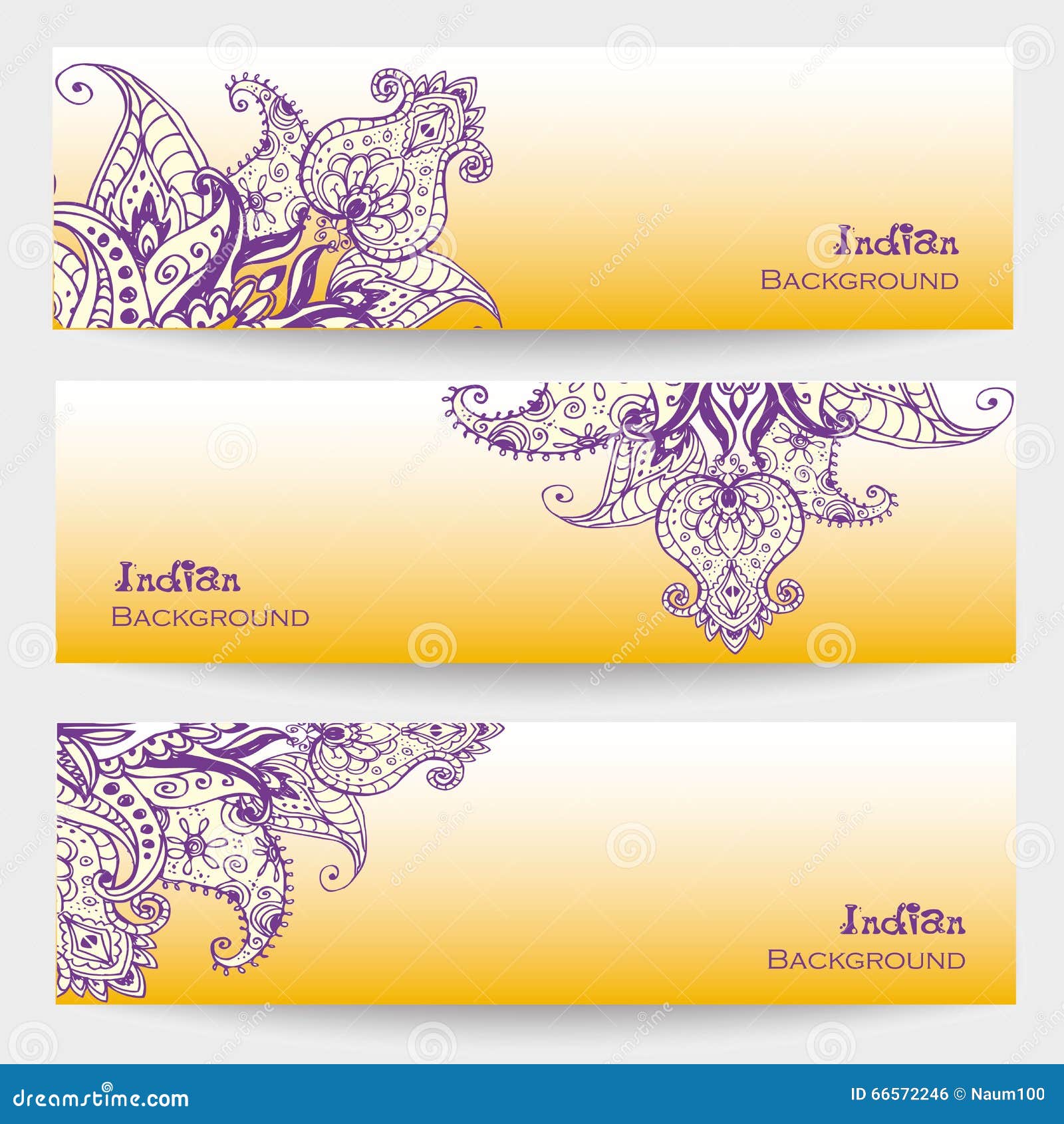 Set of Three Indian Banners. Stock Vector - Illustration of advertising ...