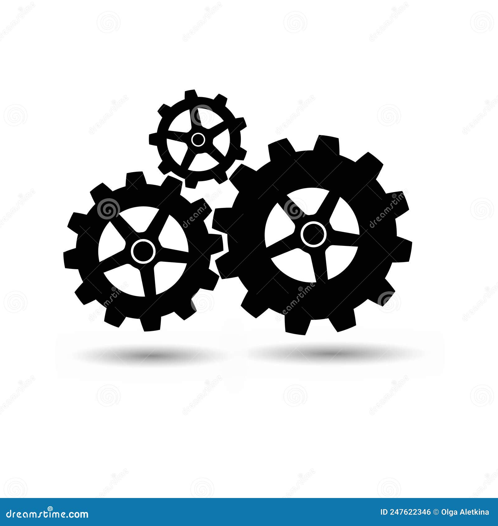 Gear Icon with Place for Your Text. Vector Illustration Stock Vector ...