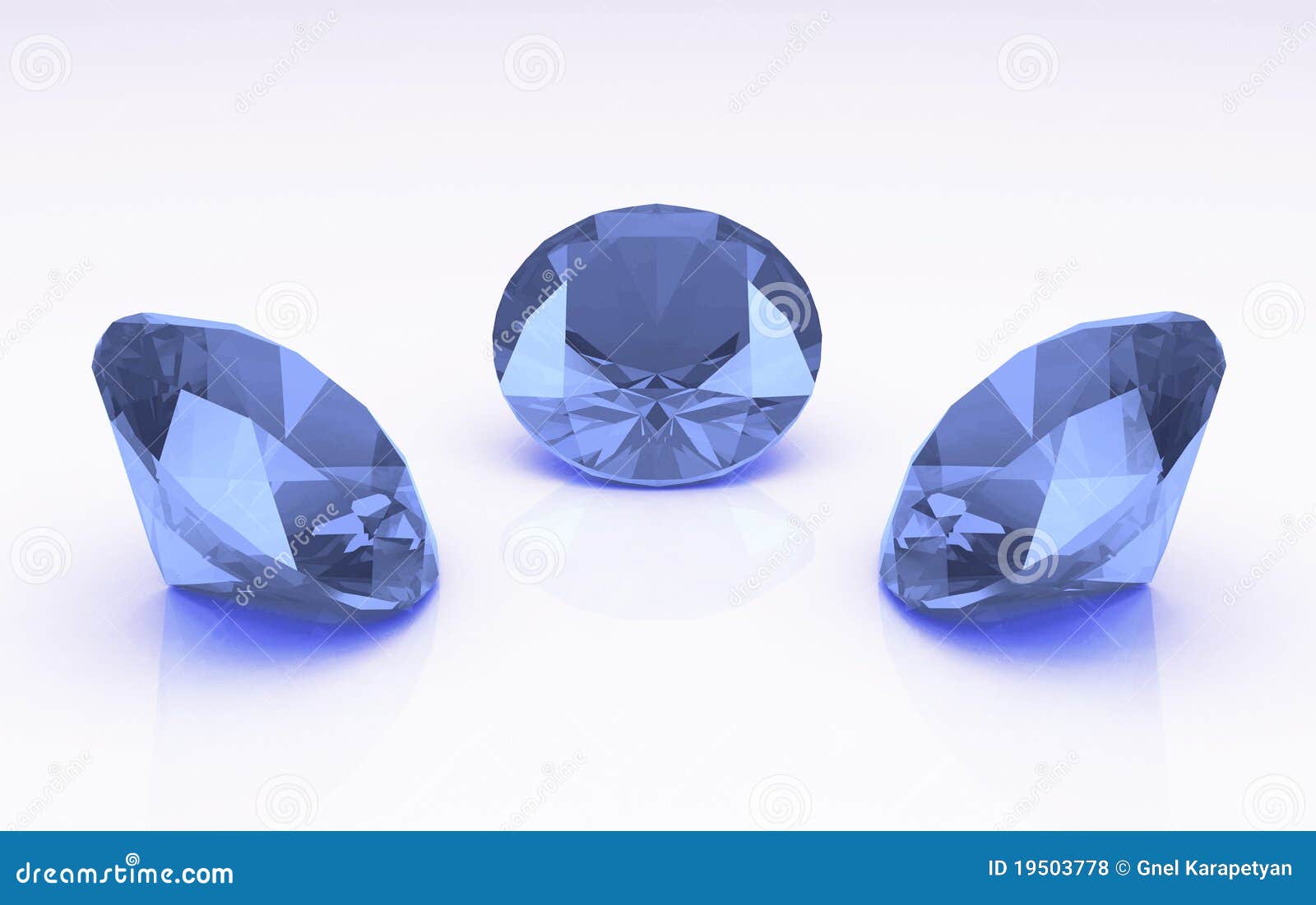 Set of Three Light Purple Round Topaz Stones Stock Illustration ...