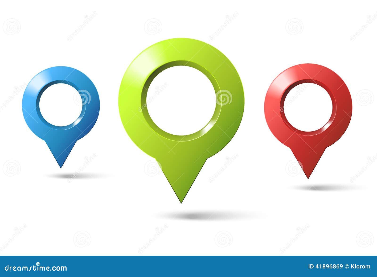 Set of Three Markers Geolocation Stock Vector - Illustration of ...