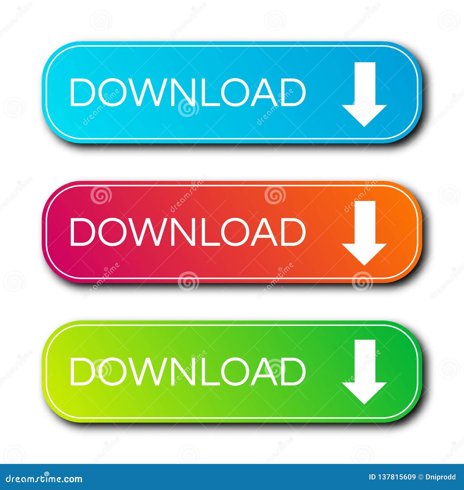 Set of Three Modern Gradient Buttons with Shadows Stock Vector ... Set of Three Modern Gradient Buttons with Shadows Stock Vector ...
