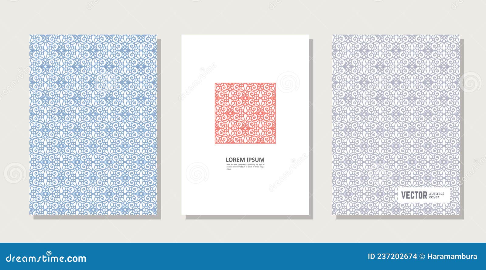 A Set of Three Neutral Posters with an Seamless Texture in a Strict ...