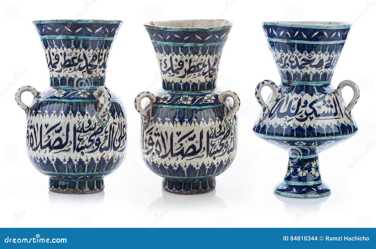 Set of Three Old Vintage Vases Stock Photo - Image of craft, historical ...